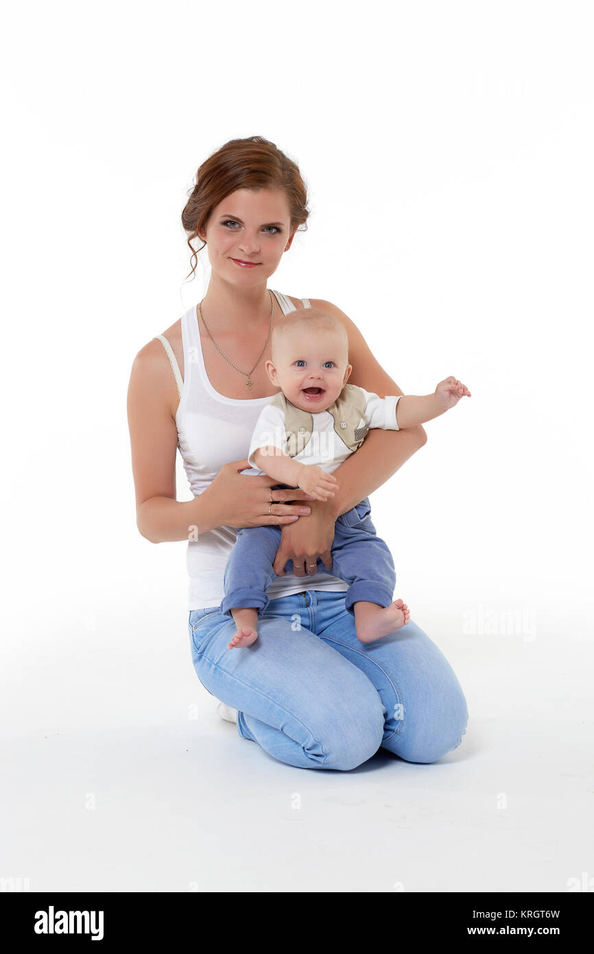 Mother with small baby Stock Photo - Alamy