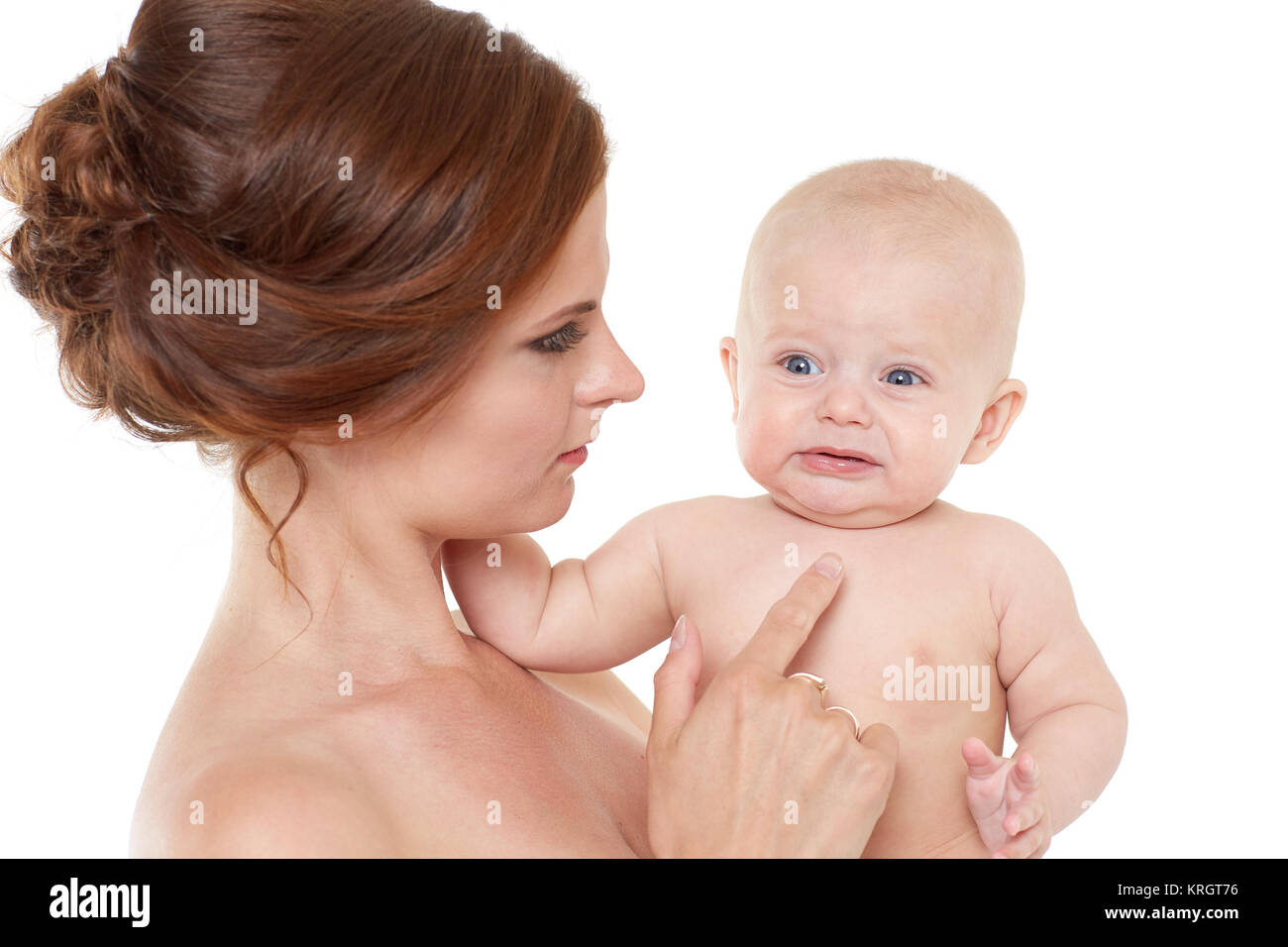 Mother with small baby Stock Photo - Alamy