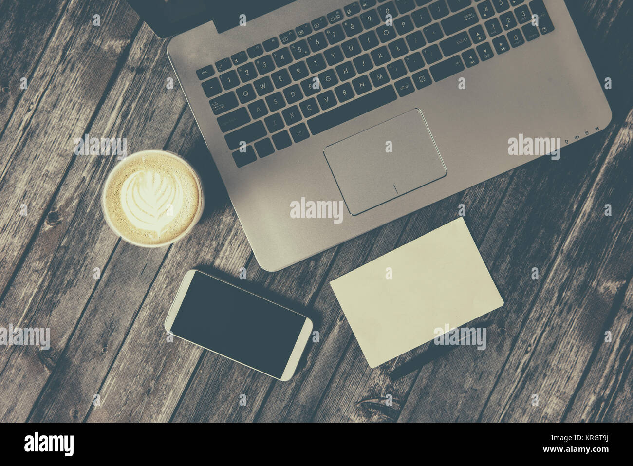 Cozy workplace smartphone cup hi-res stock photography and images - Alamy