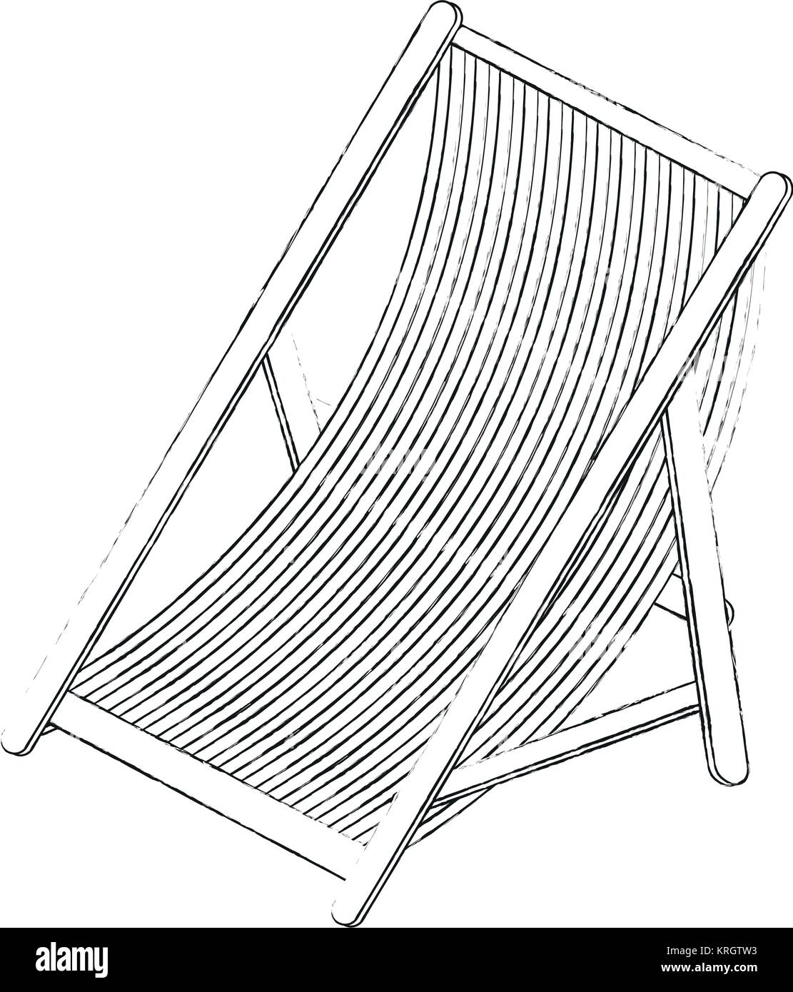 Beach sunchair isolated Stock Vector Image & Art - Alamy