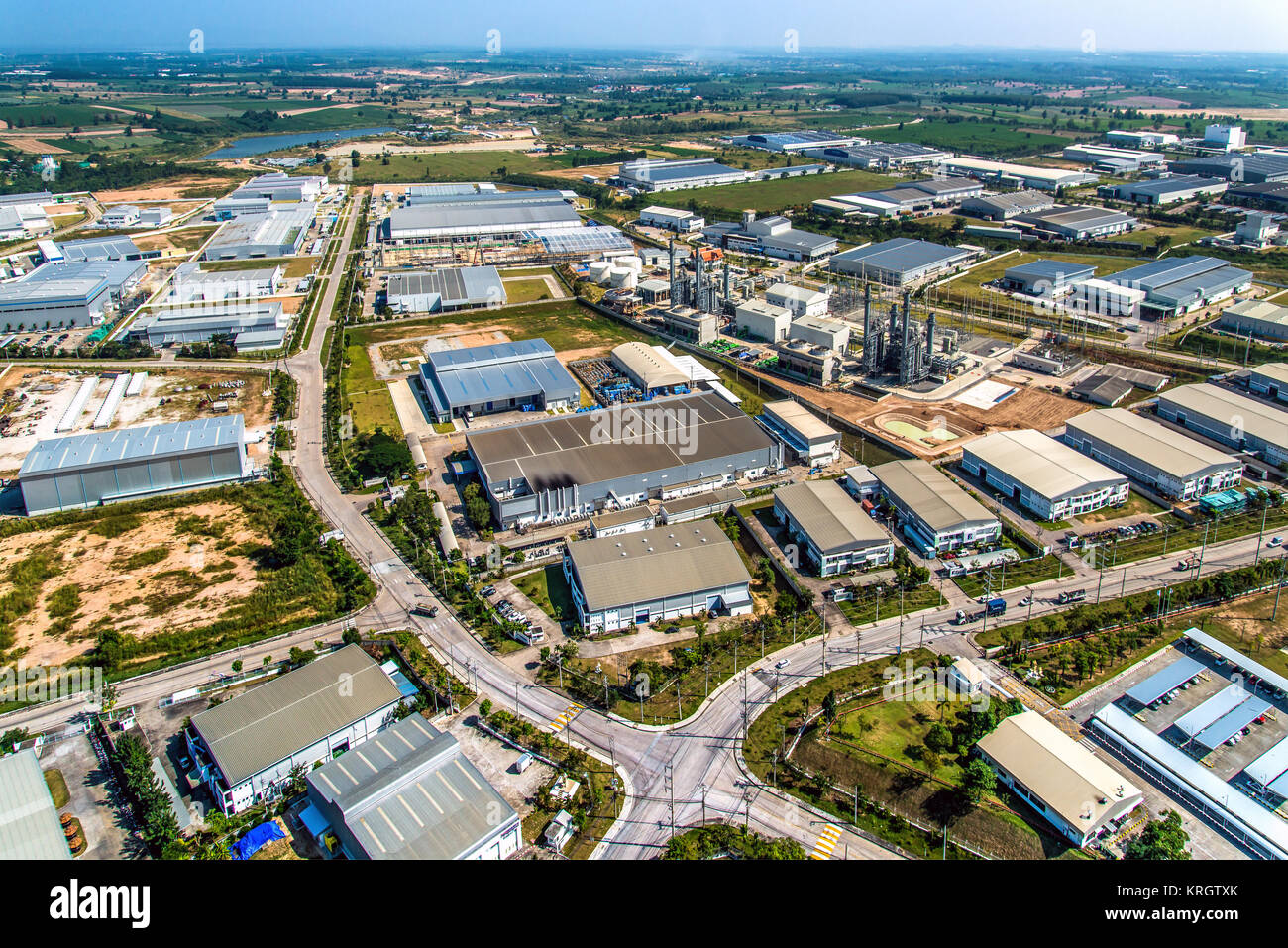 Industrial estate land development and manufacturer Stock Photo - Alamy