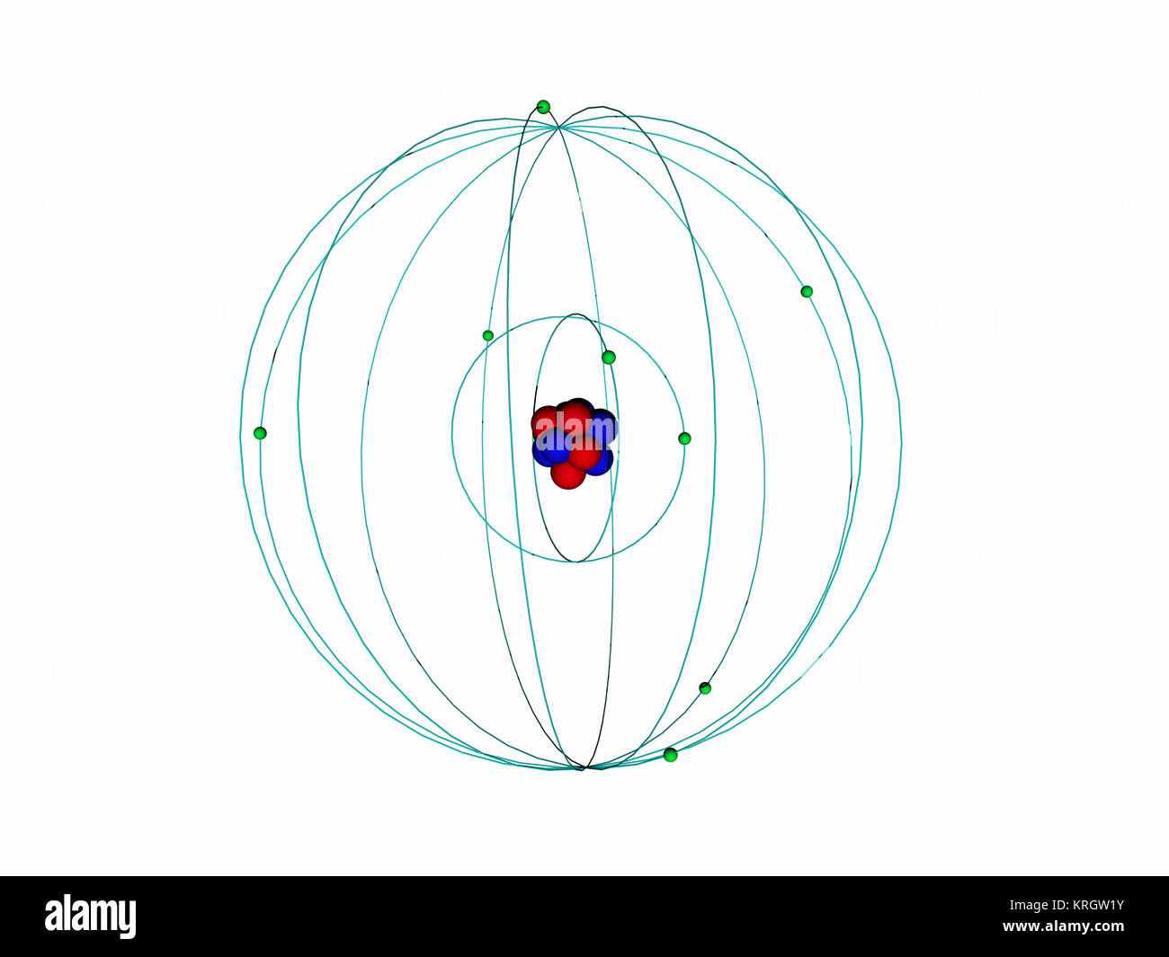 atomic nucleus with electron orbits free Stock Photo - Alamy