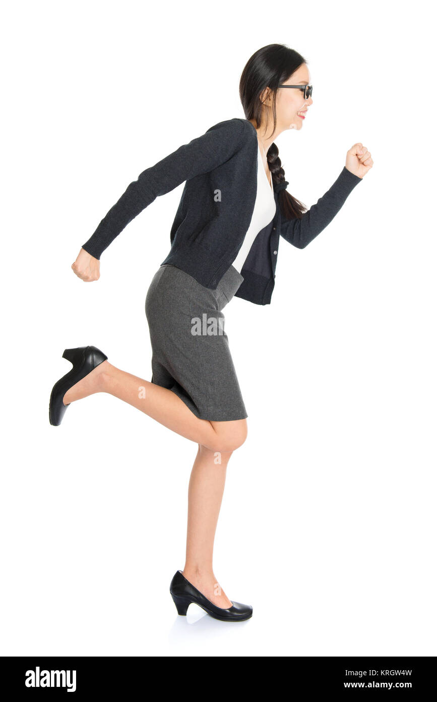 Fullbody young Asian people running Stock Photo - Alamy