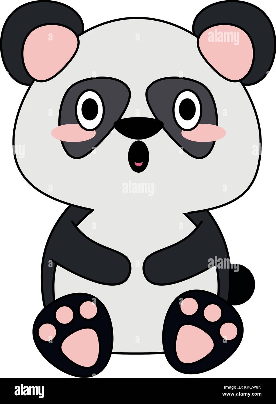 Cute panda bear cartoon Stock Vector Image & Art - Alamy