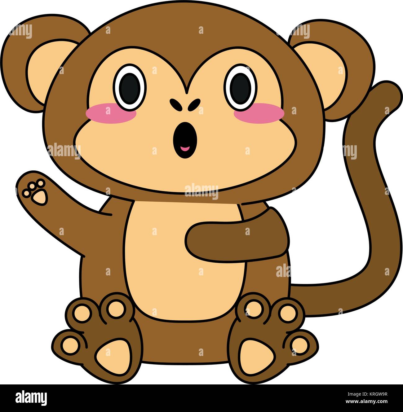 Cute monkey cartoon Stock Vector Image & Art - Alamy