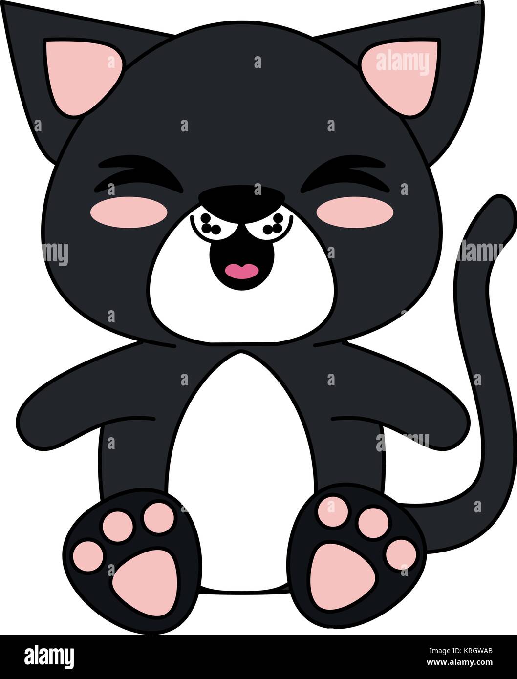 Cute cat cartoon Stock Vector Image & Art - Alamy