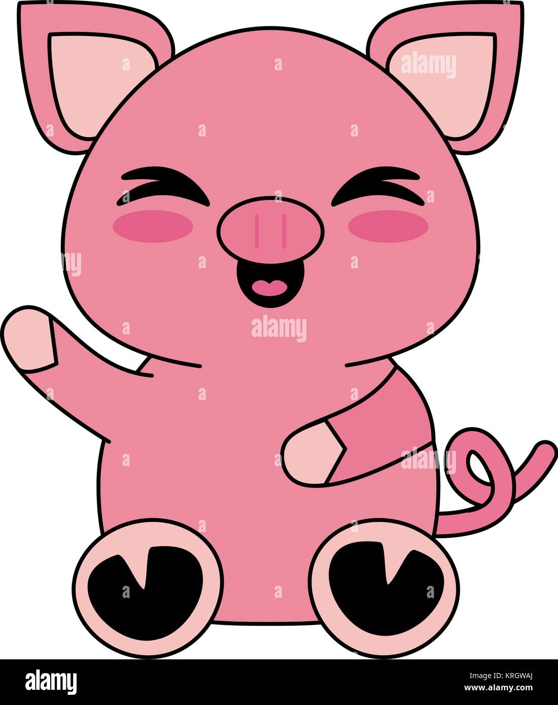 Cute pig cartoon Stock Vector Image & Art - Alamy