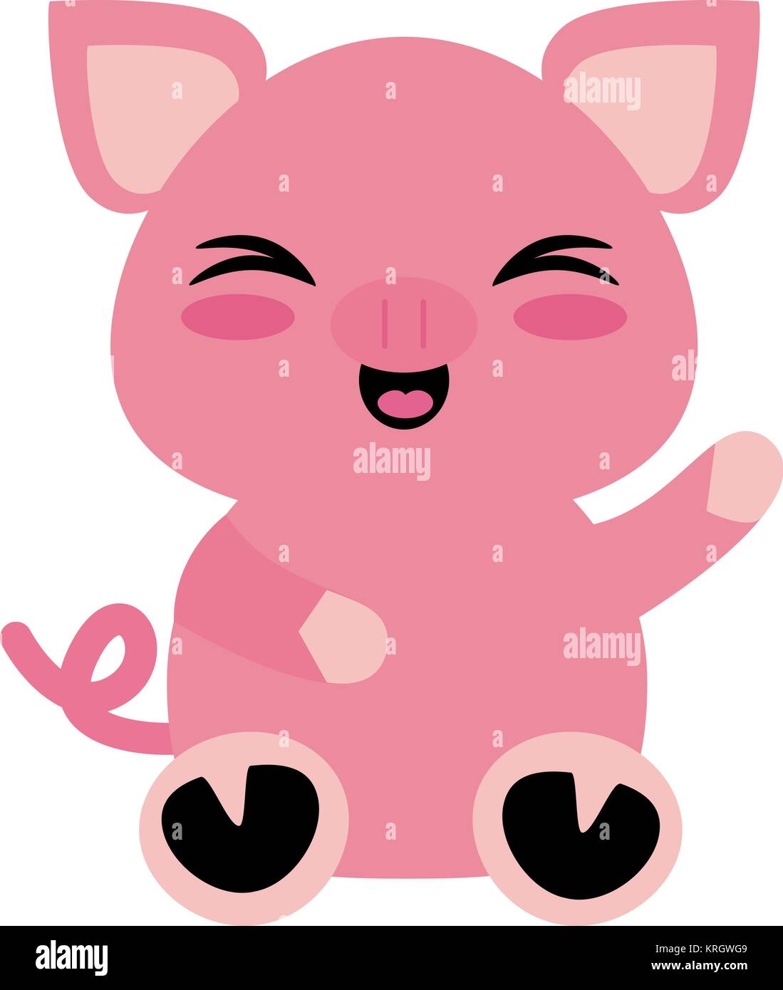 Cute pig cartoon Stock Vector Image & Art - Alamy
