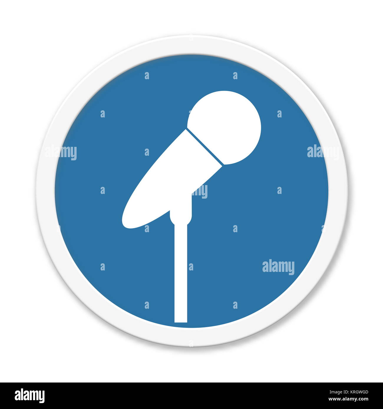Microphone icon sign round symbol hi-res stock photography and images ...