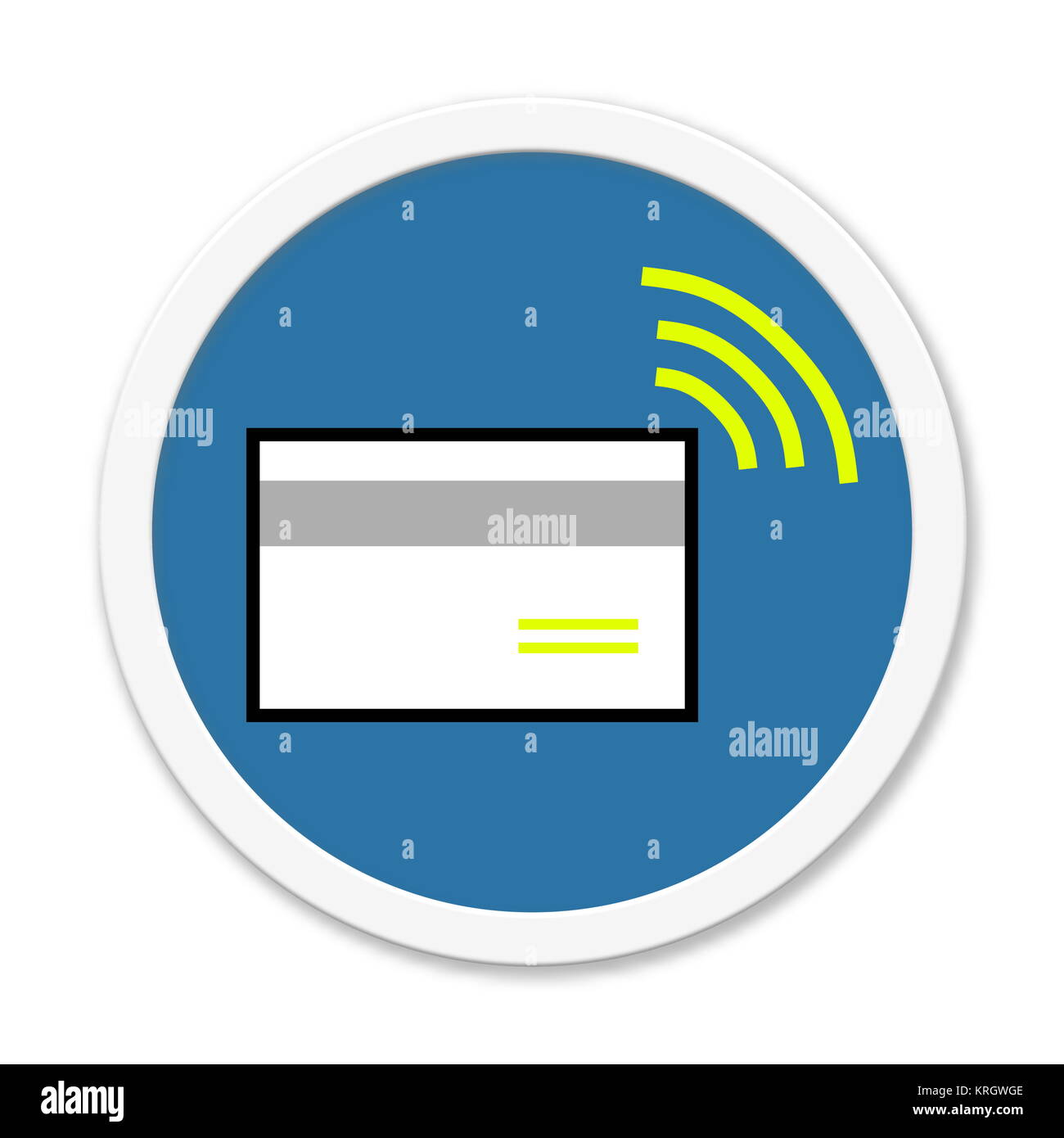 blue round button: credit card Stock Photo - Alamy