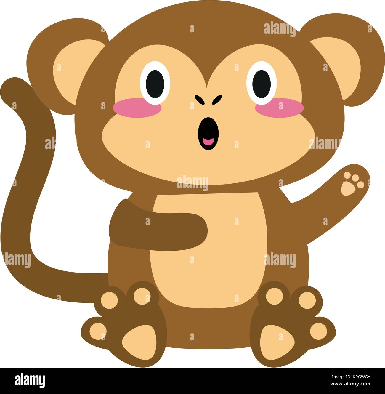 Cute monkey cartoon Stock Vector Image & Art - Alamy