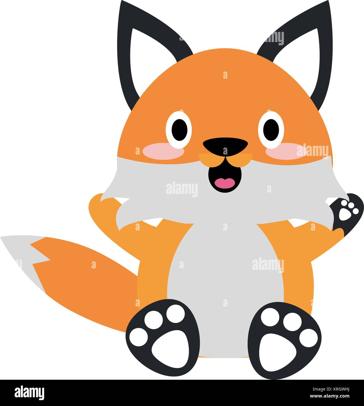 Fox cub at play Stock Vector Images - Alamy
