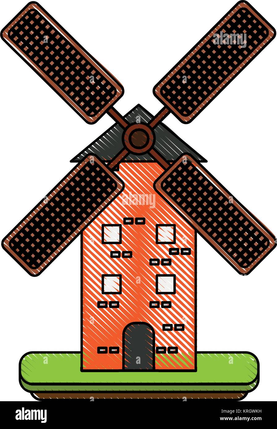 Antique Windmill building Stock Vector Image & Art - Alamy