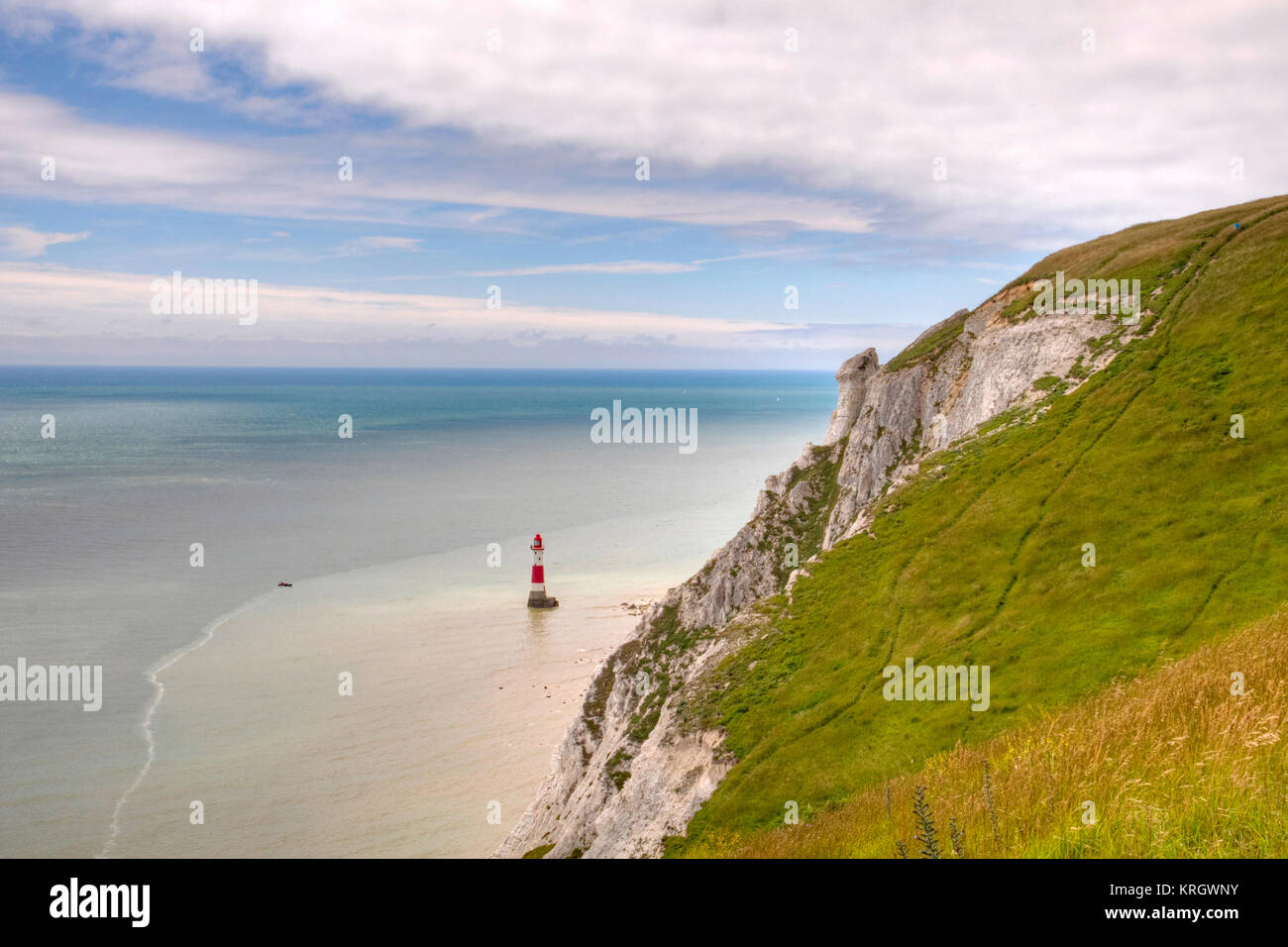 sandy beach lighthouse brighton Stock Photo - Alamy