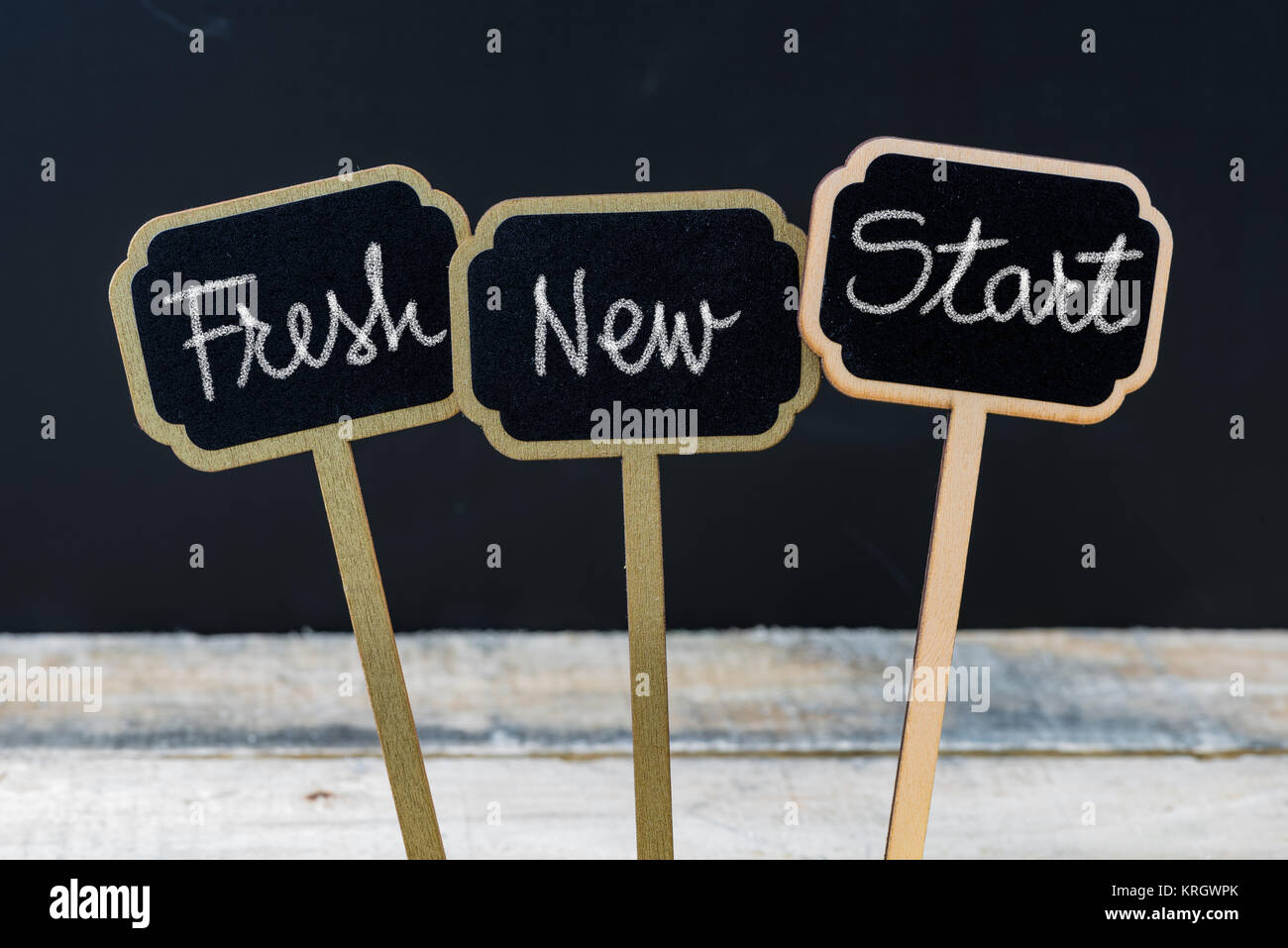 Business message Fresh New Start Stock Photo - Alamy
