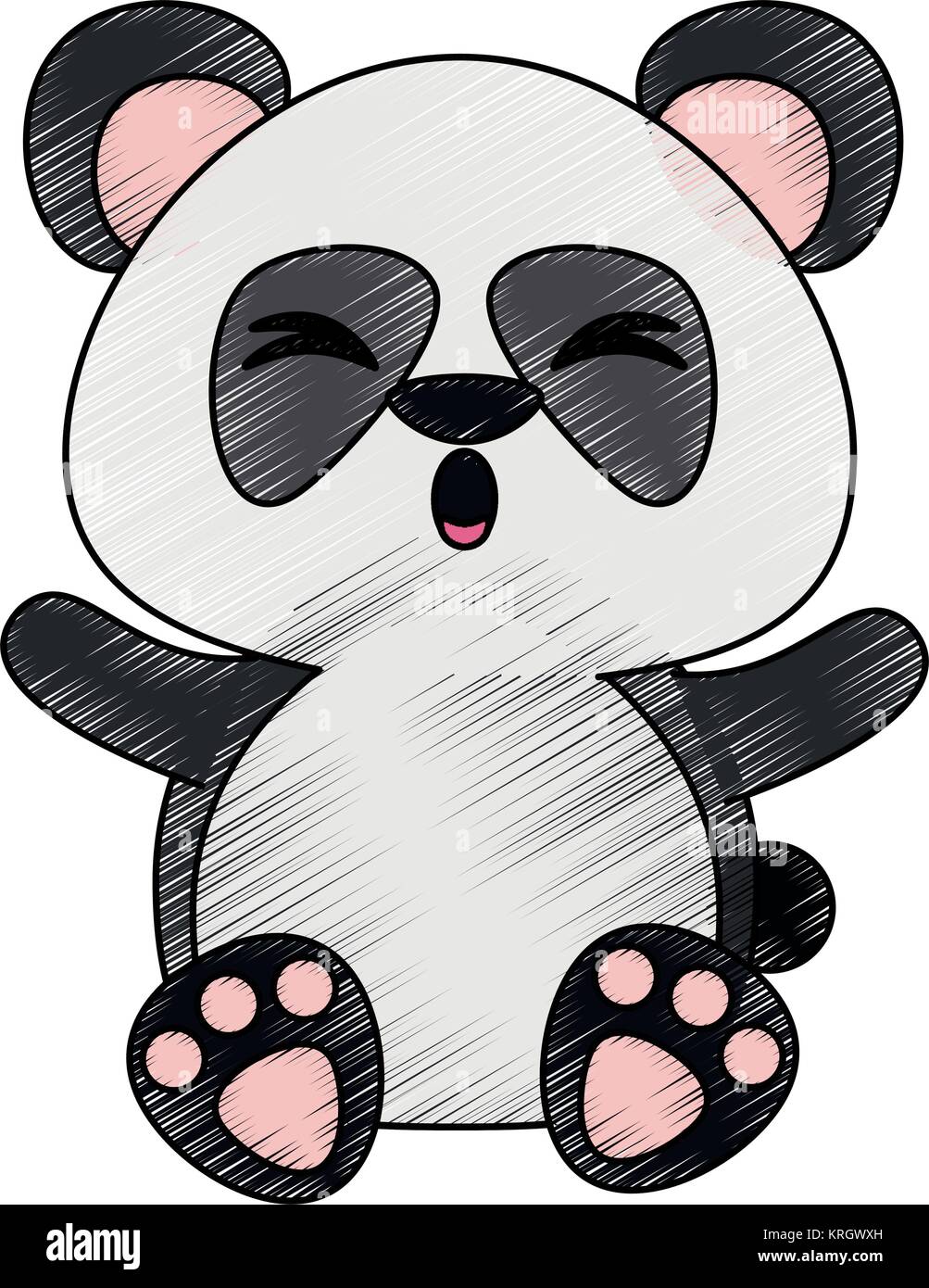 Cute panda bear cartoon Stock Vector Image & Art - Alamy