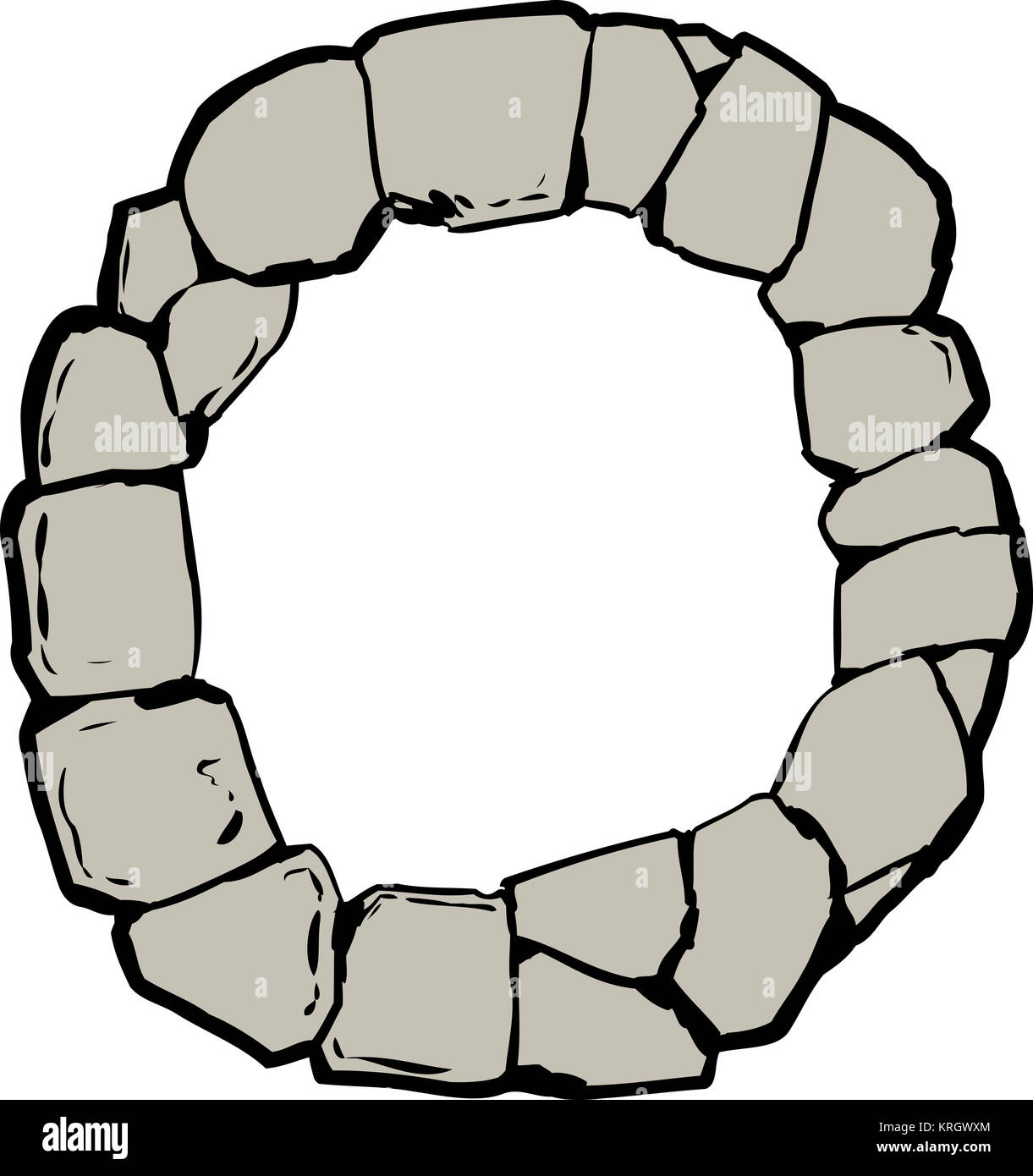 Old Stone Ring for Well or Letter O Stock Photo - Alamy