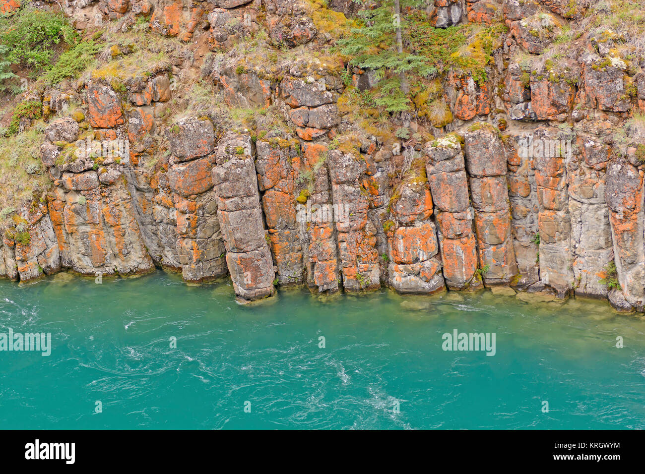 Eroded Basalt in a River Canyon Stock Photo - Alamy