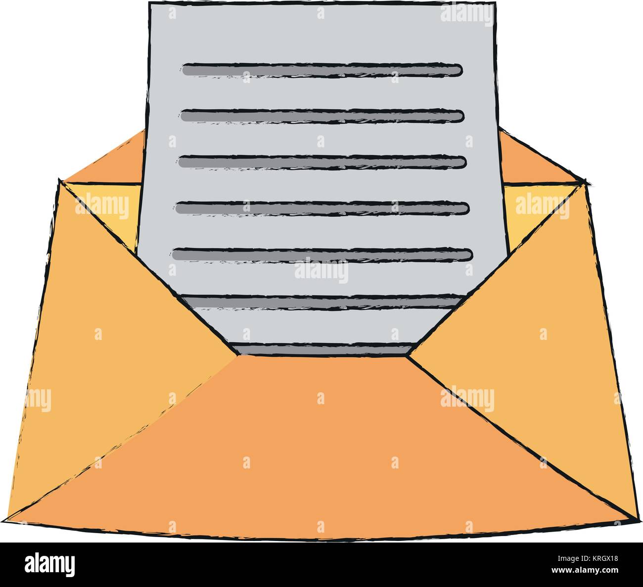 Mail envelope open Stock Vector Image & Art - Alamy