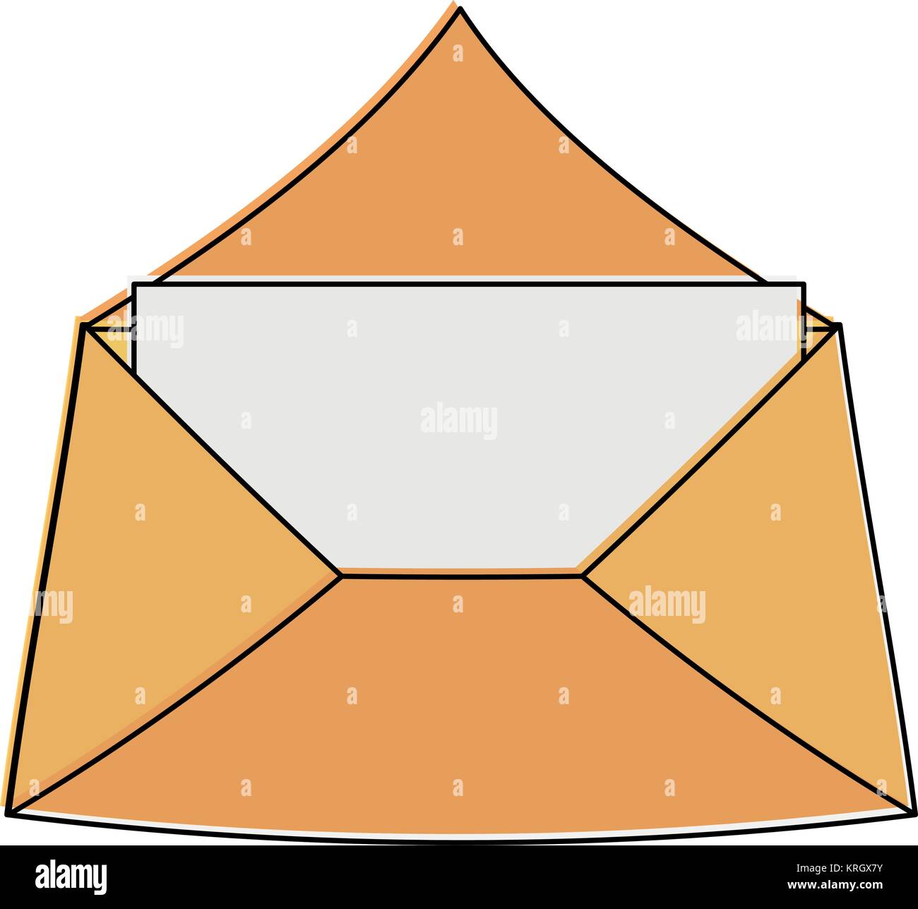 Mail envelope open Stock Vector Image & Art - Alamy