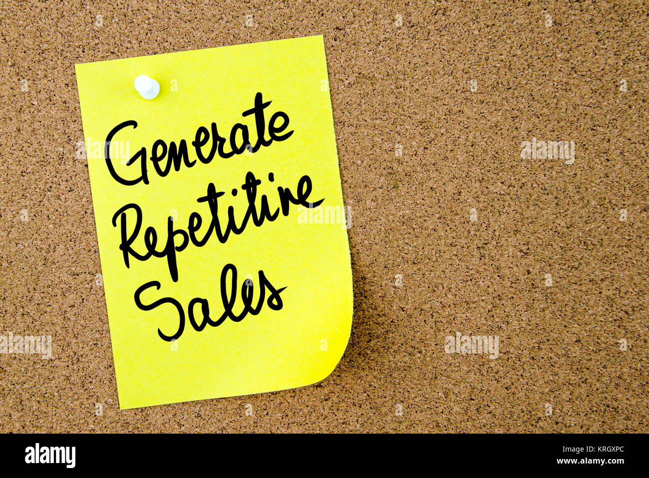 Generate Repetitive Sales text written on yellow paper note Stock Photo ...