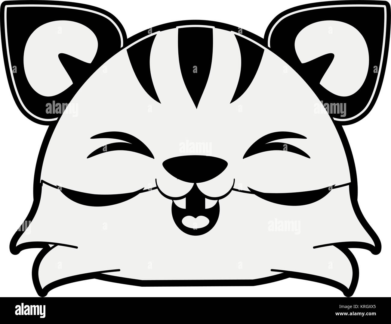 Smiling tiger comic Stock Vector Images - Alamy
