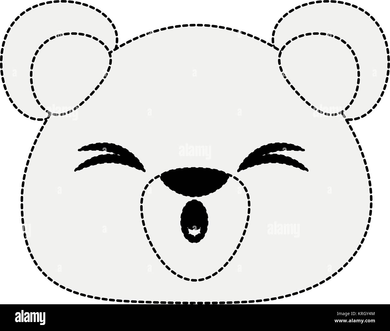 Adorable bear cub sitting Stock Vector Images - Alamy