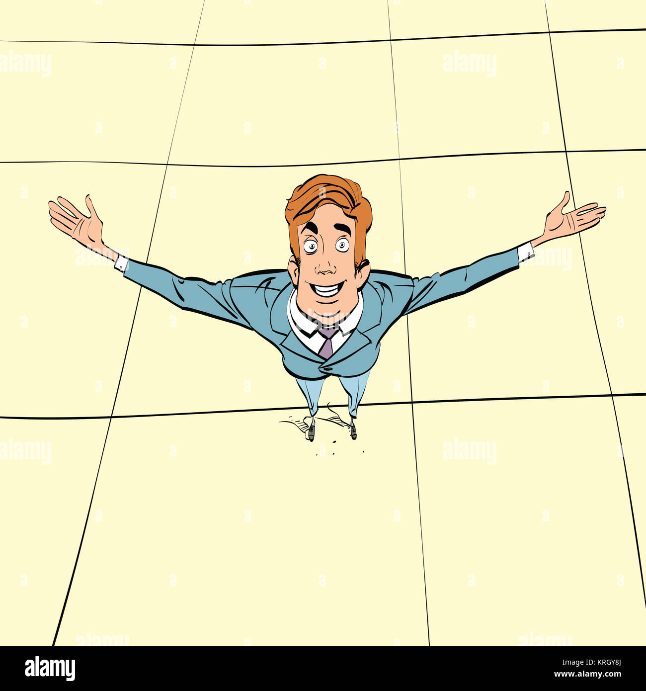 young man holding his hands wide open Stock Photo - Alamy