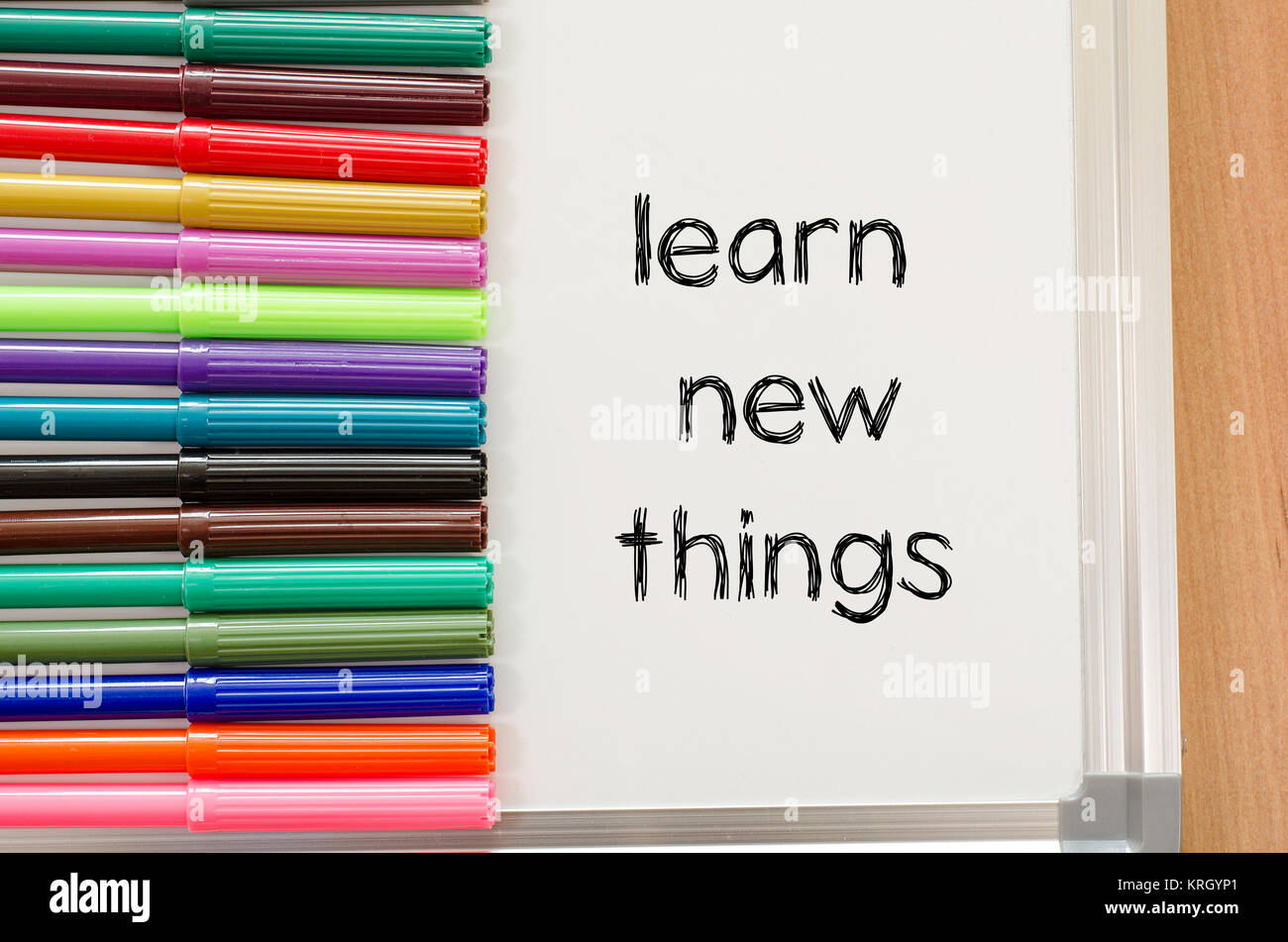 Learn new things text concept Stock Photo - Alamy
