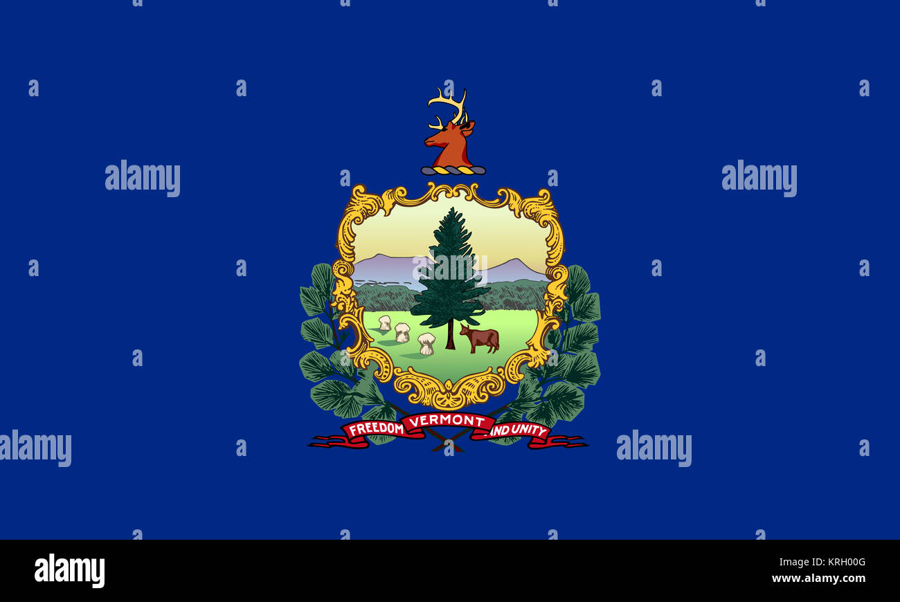Flag of Vermont correct size color illustration Stock Photo - Alamy