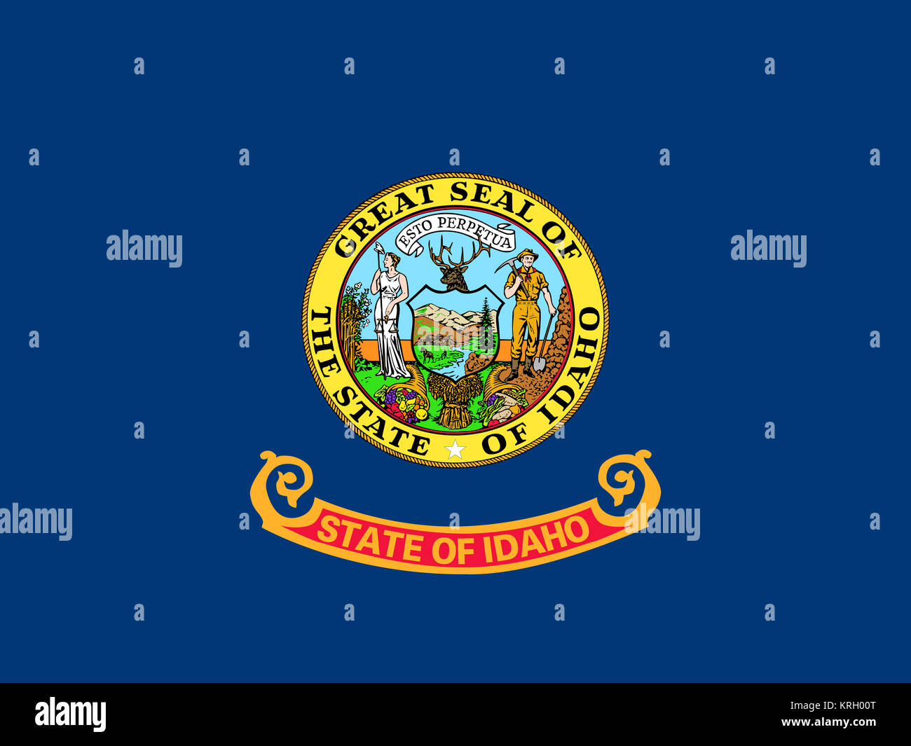 Flag of Idaho correct size color illustration Stock Photo - Alamy