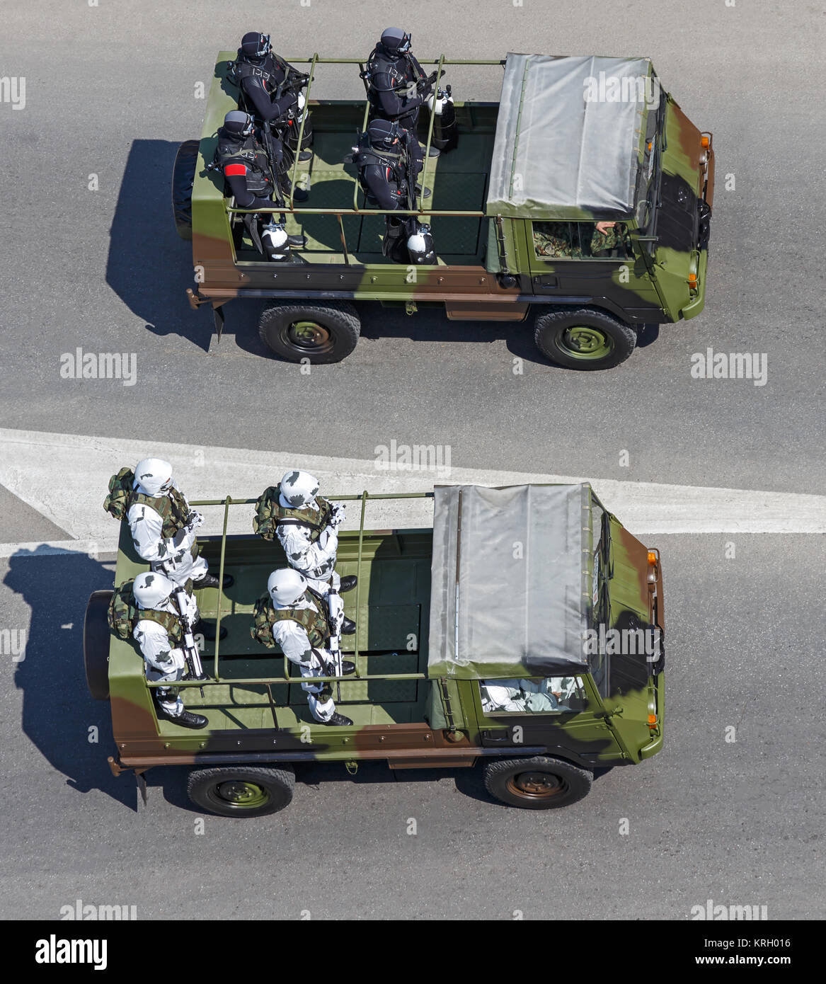 Military armed vehicle defile on army ceremony Stock Photo - Alamy