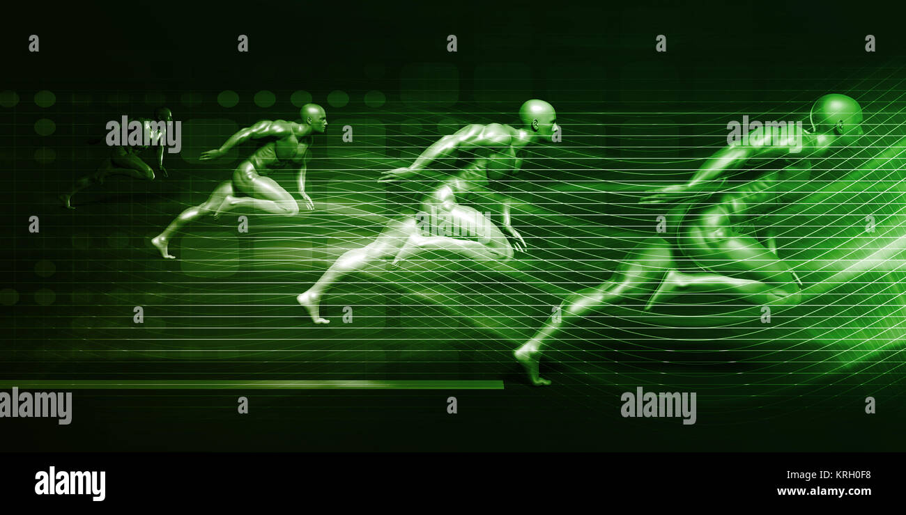 Men Running on Technology Background Stock Photo - Alamy