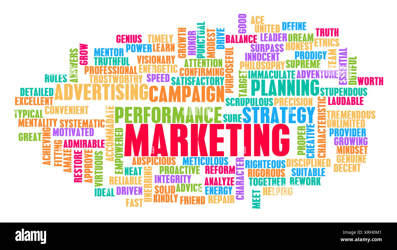 Marketing Word Cloud Concept Stock Photo - Alamy