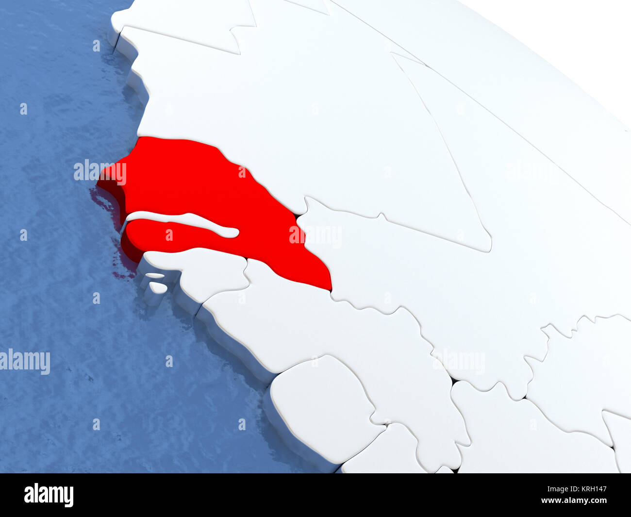 Senegalese map hi-res stock photography and images - Alamy