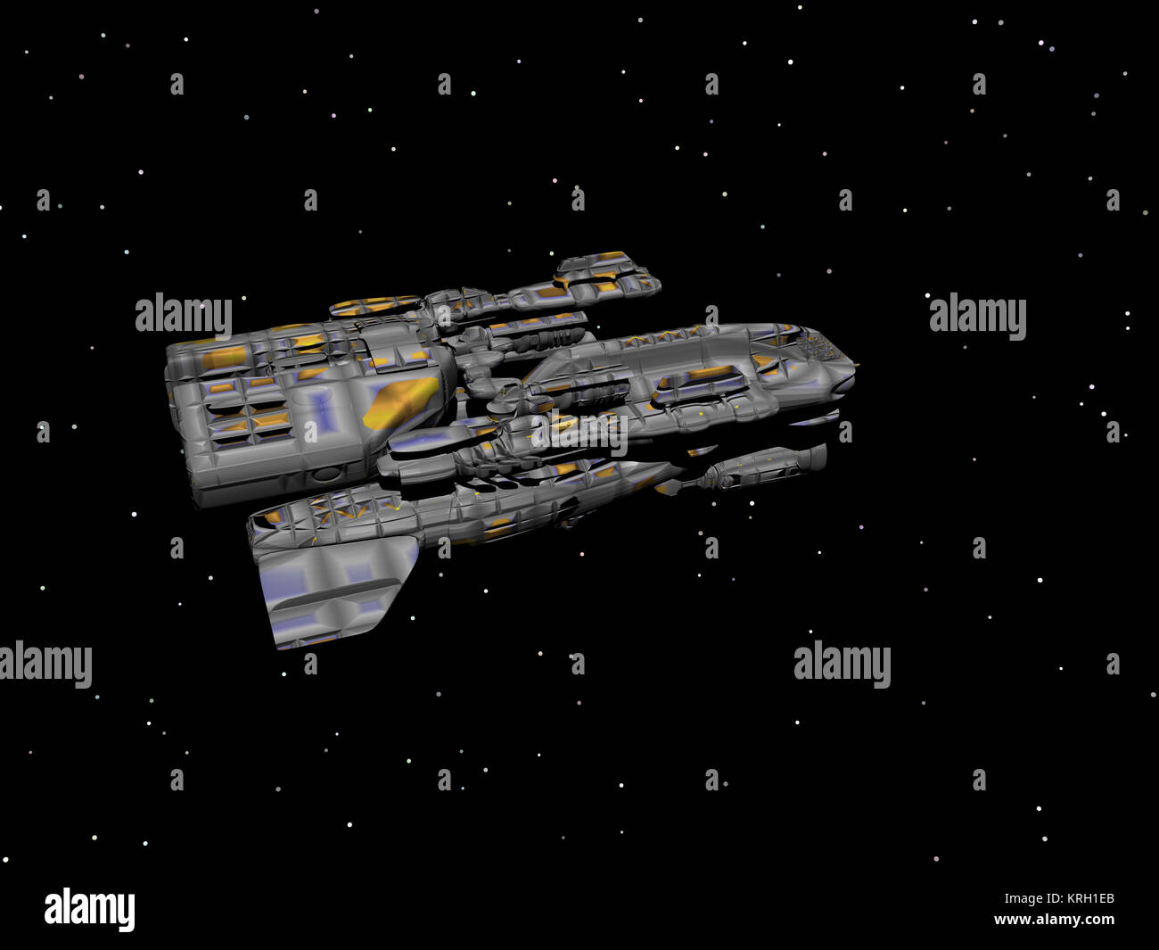 combat spaceship in space Stock Photo - Alamy