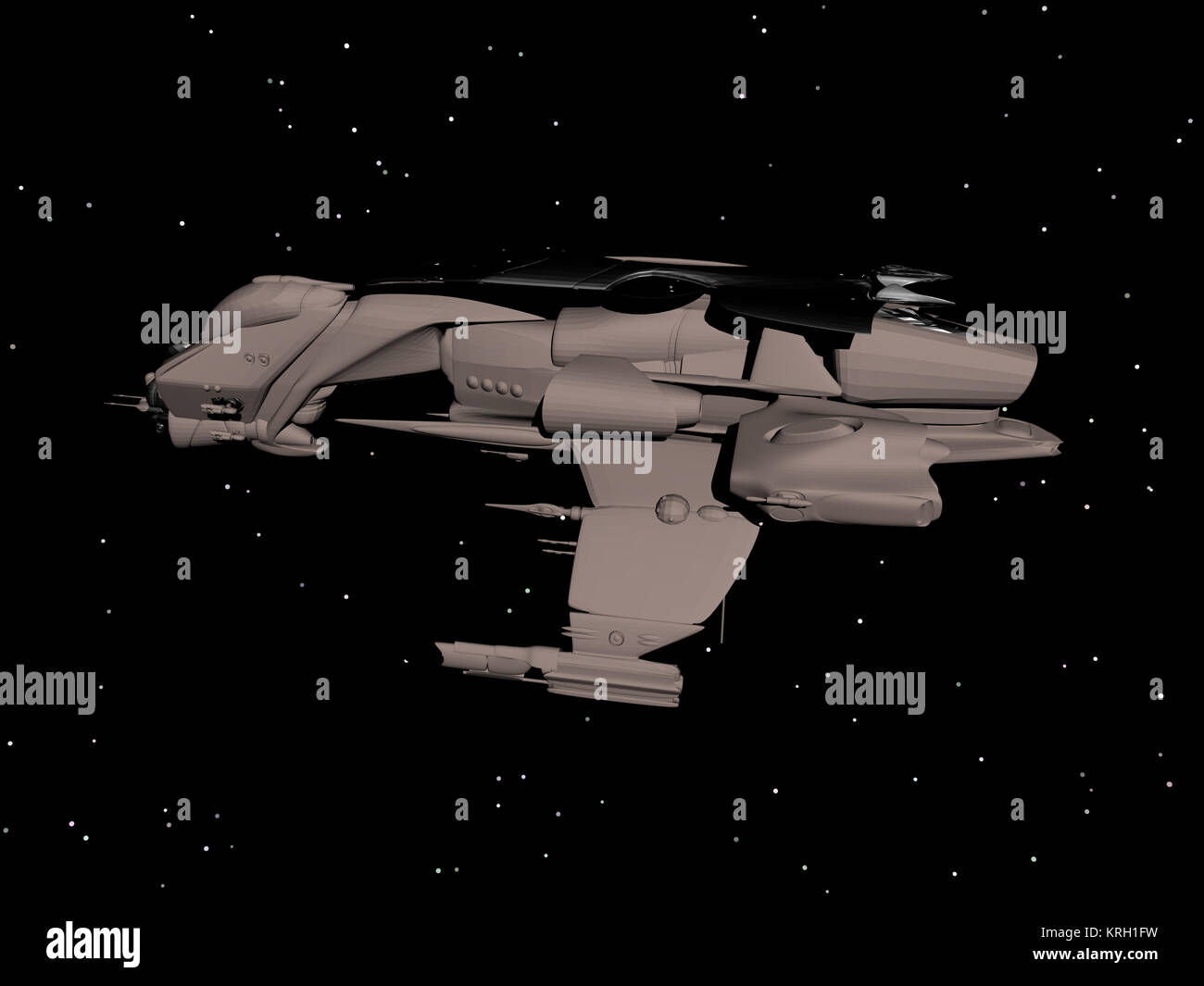 combat spaceship in space Stock Photo - Alamy