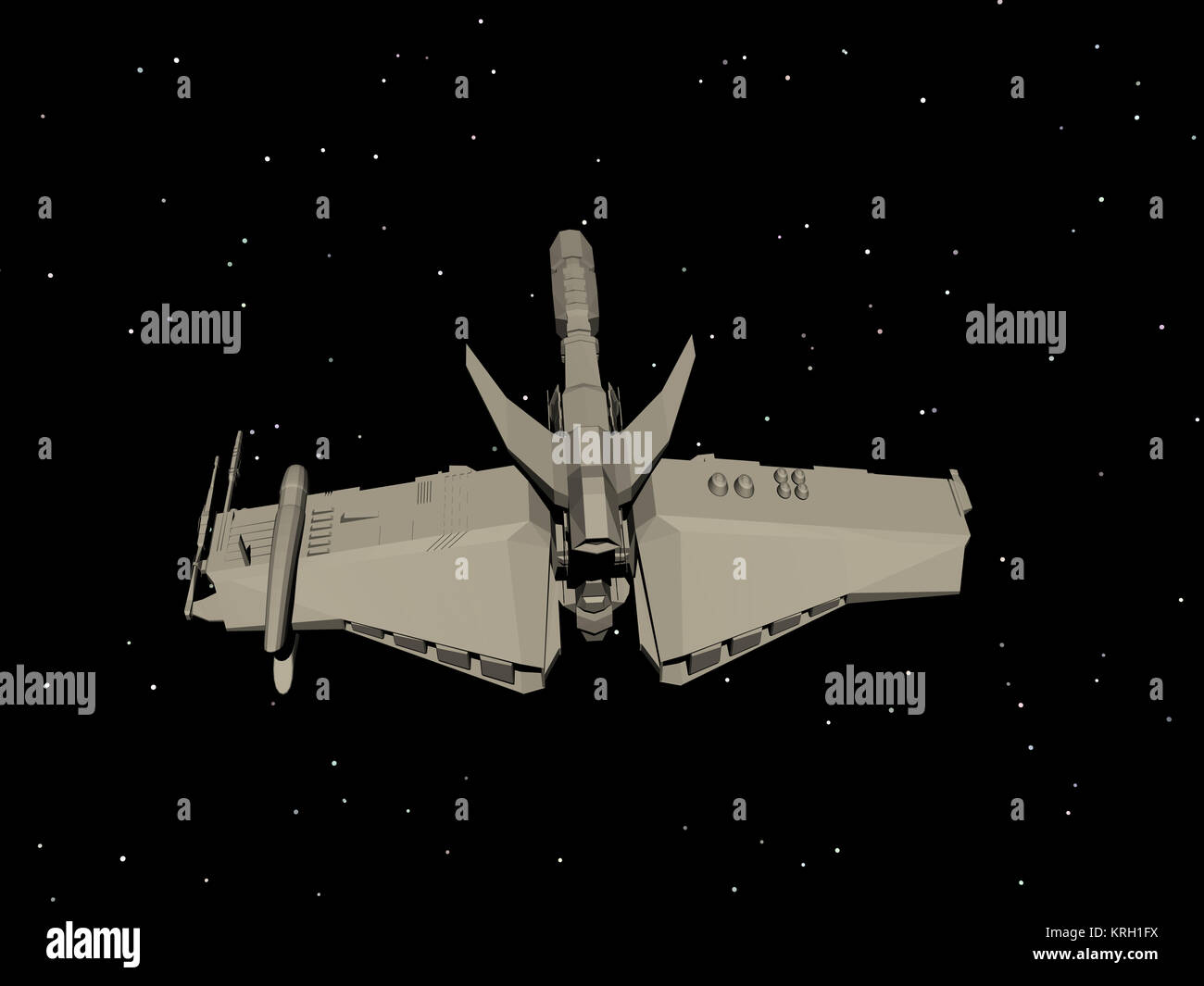 combat spaceship in space Stock Photo - Alamy