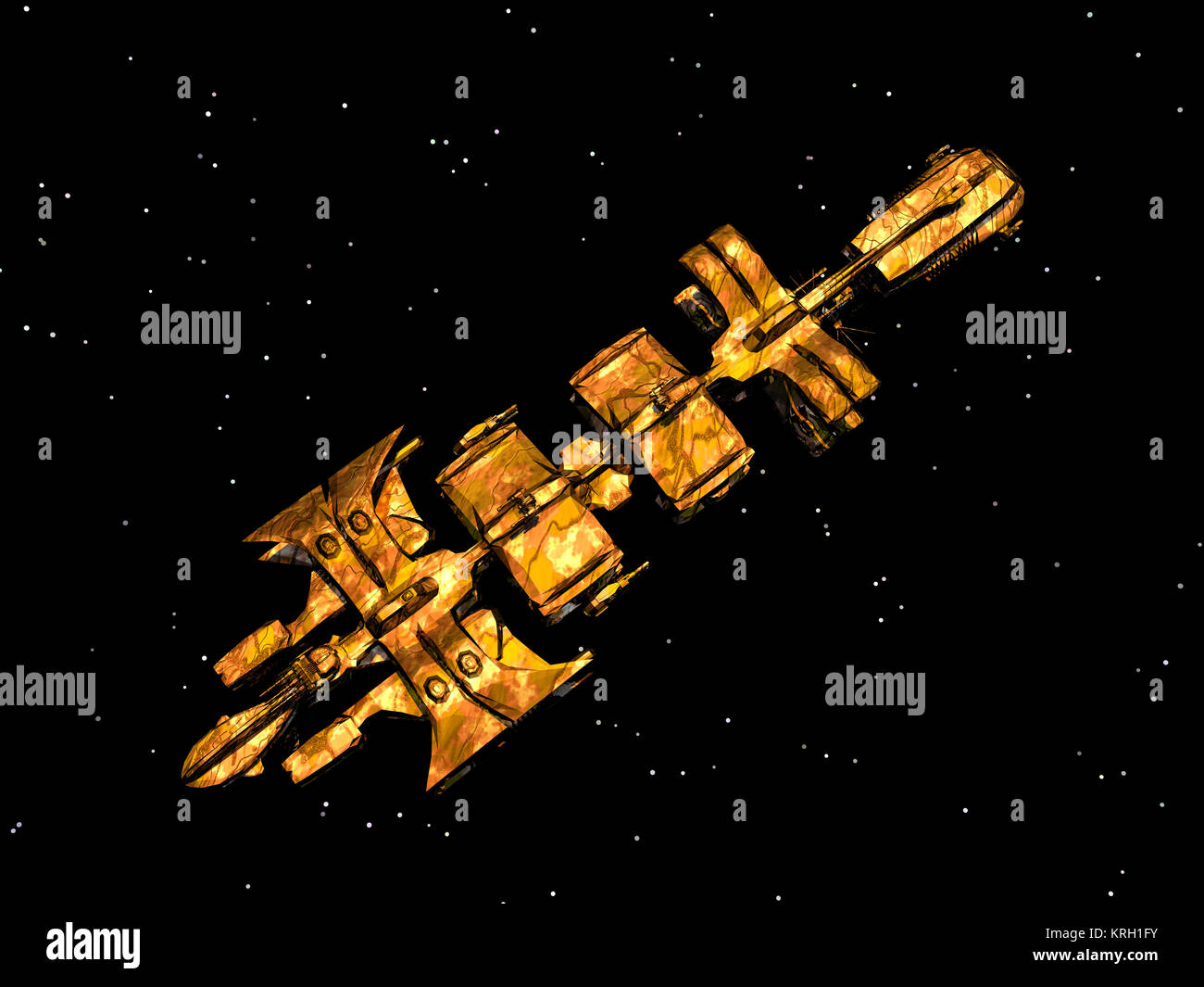 combat spaceship in space Stock Photo - Alamy
