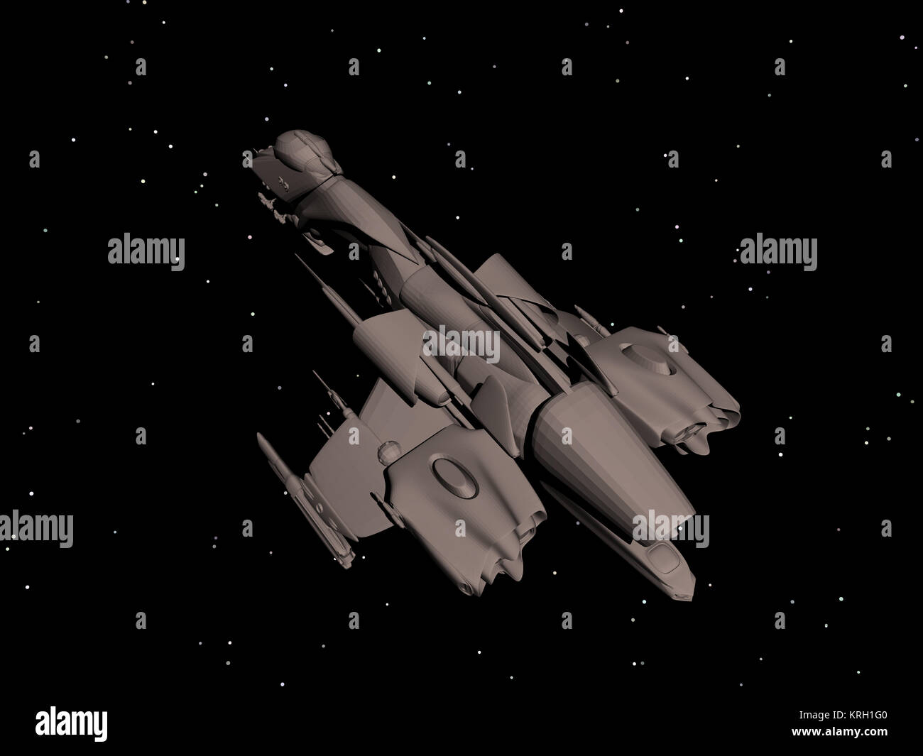 combat spaceship in space Stock Photo - Alamy