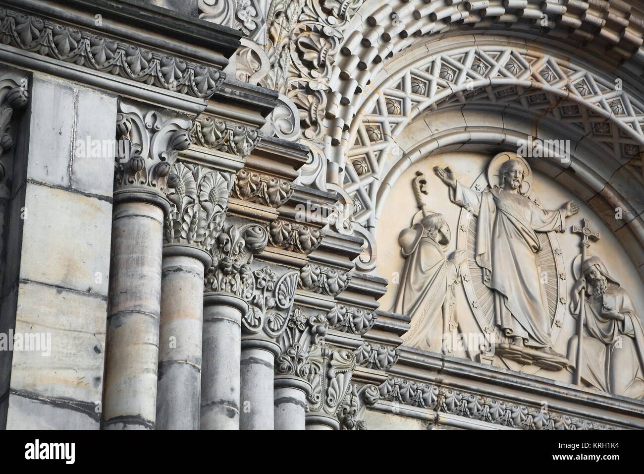 Decorated Church Columns Stock Photo - Alamy