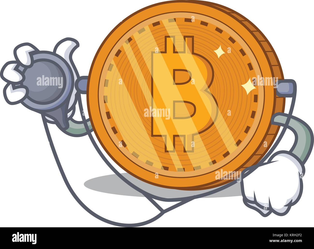 Doctor bitcoin coin character cartoon Stock Vector Image & Art - Alamy
