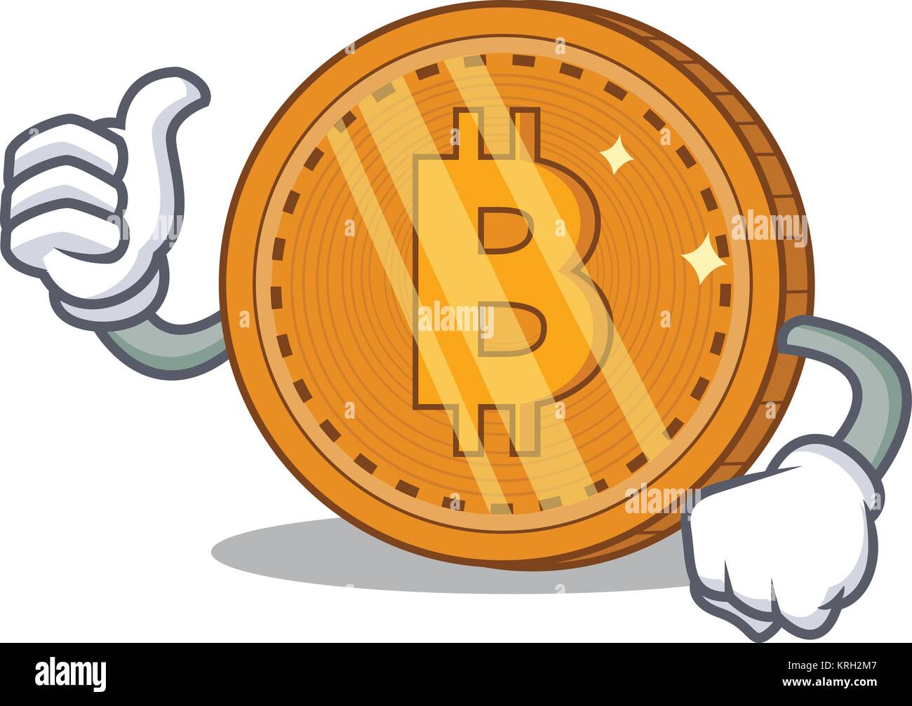 Thumbs up bitcoin coin character cartoon Stock Vector Image & Art - Alamy
