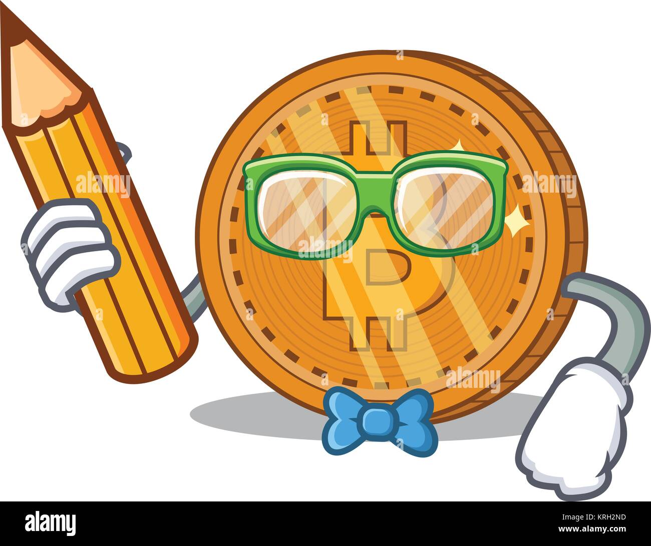Student bitcoin coin character cartoon Stock Vector Image & Art - Alamy