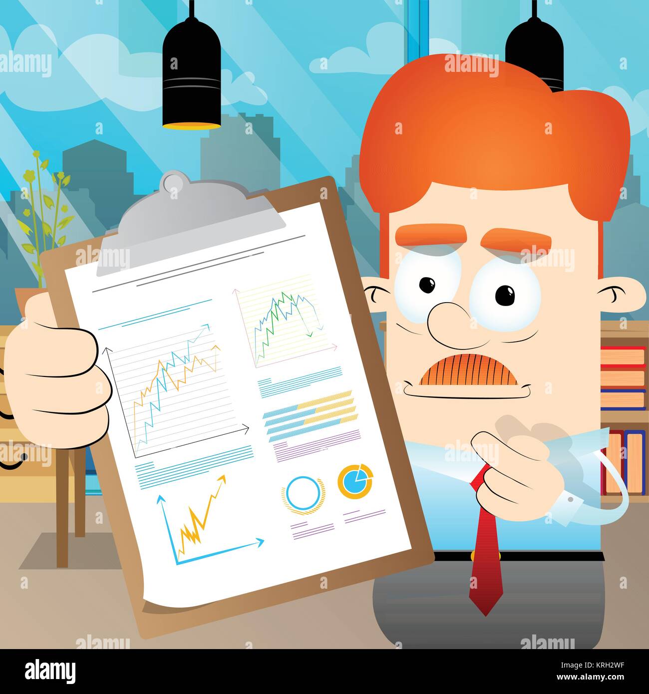 Man shows diagram Stock Vector Images - Alamy