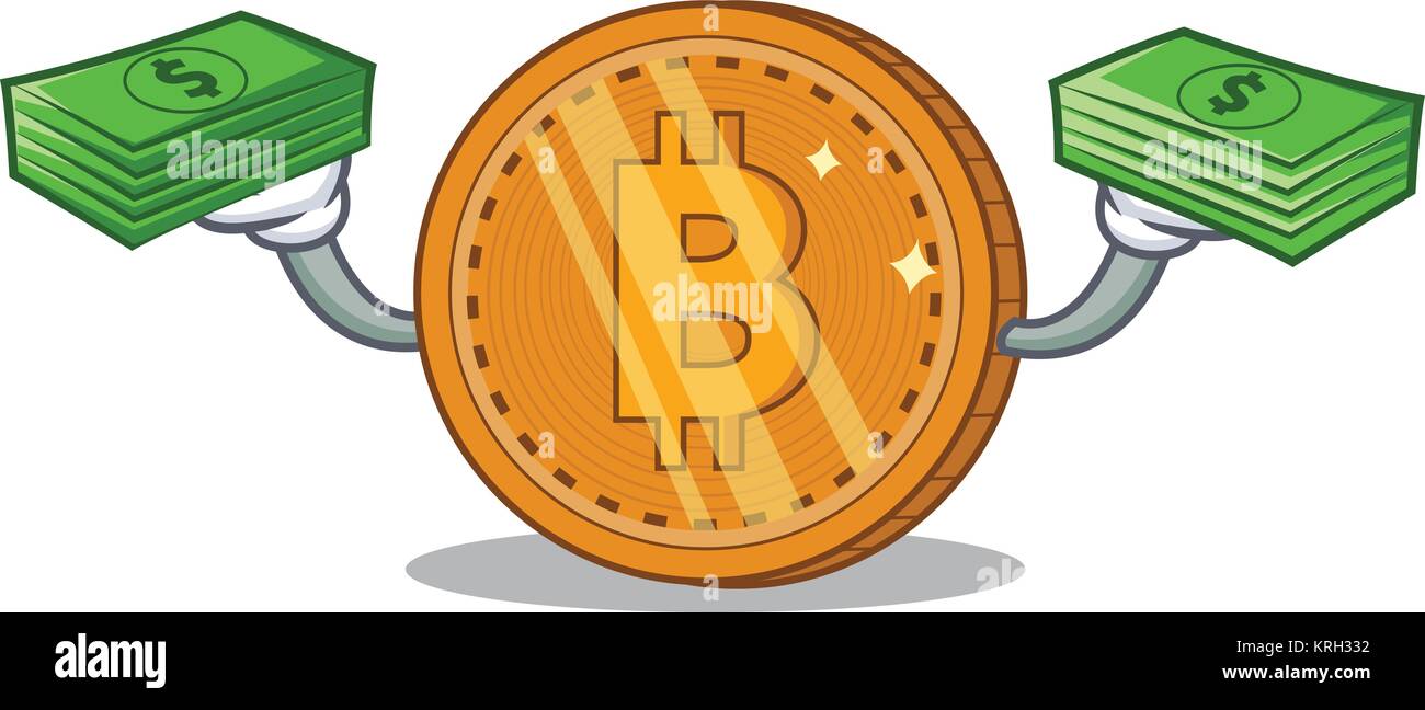 With money bitcoin coin character cartoon Stock Vector Image & Art - Alamy