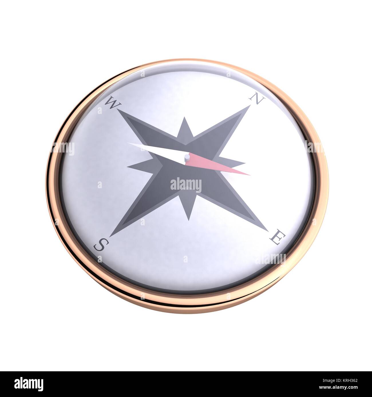 Compass over white background Stock Photo - Alamy
