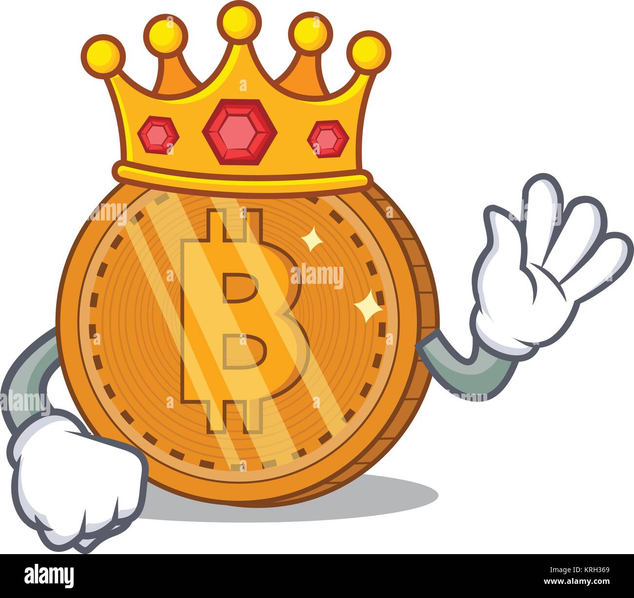 King bitcoin coin character cartoon Stock Vector Image & Art - Alamy