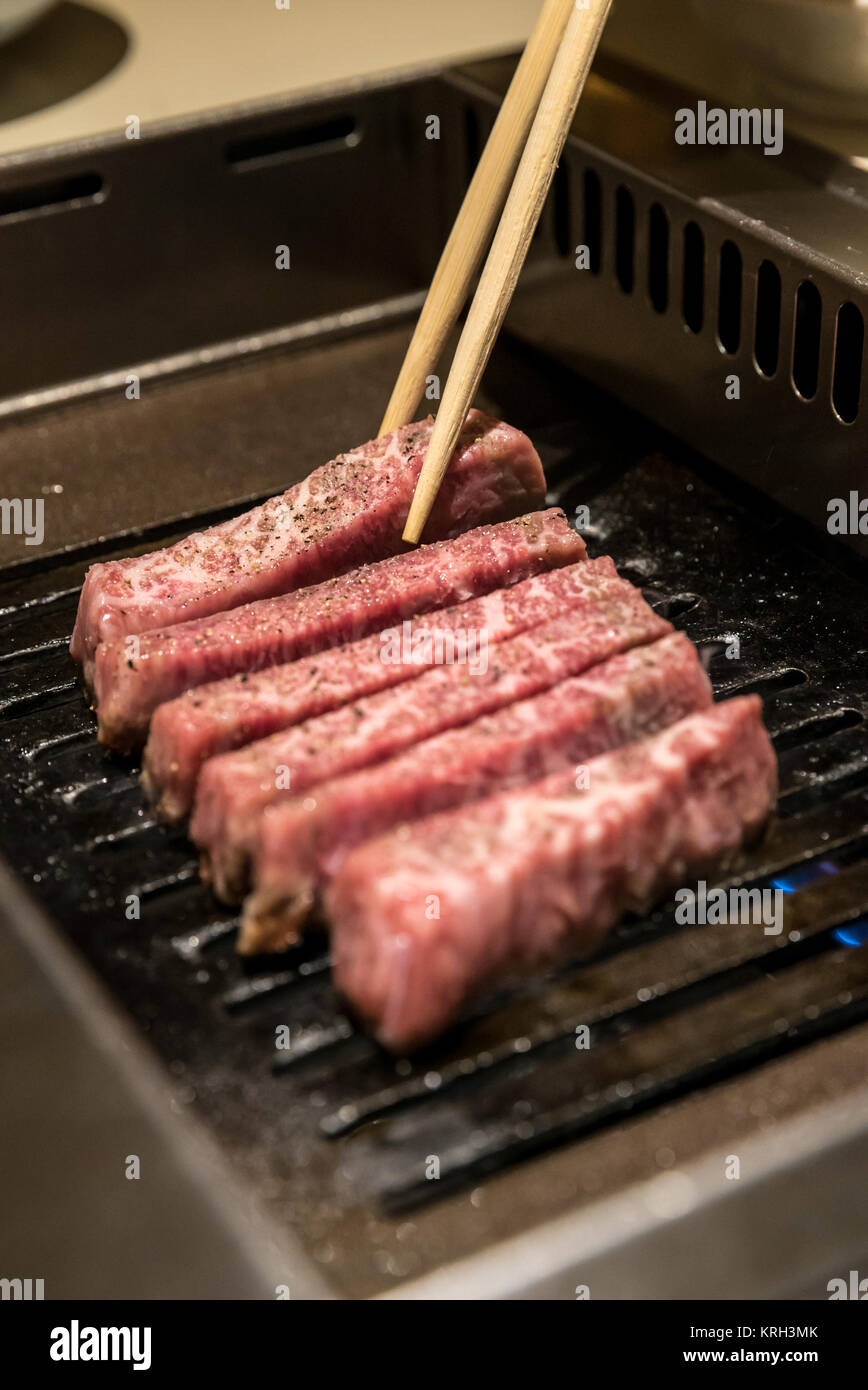 wagyu A5 Beef yakiniku Stock Photo - Alamy