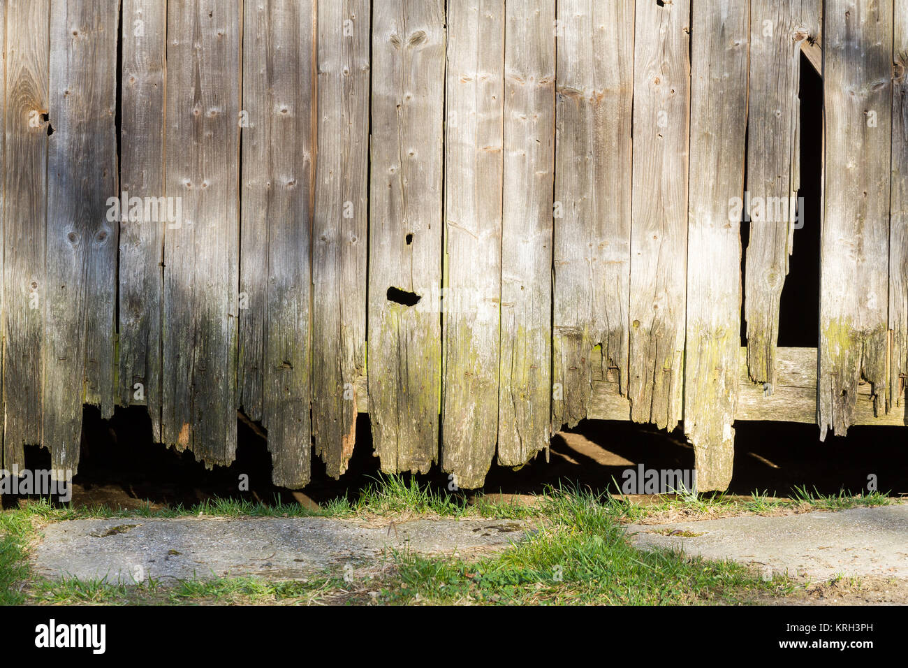 old rotten wooden wall Stock Photo - Alamy